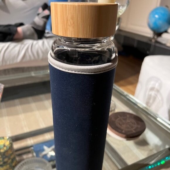 Sunkey | Dining | Nwot Sunkey Glass Water Bottle 32 Oz Wide Mouth With ...